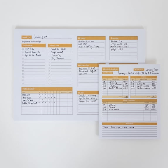 Desk Weekly Planner + Budget Planner - Walmart.com