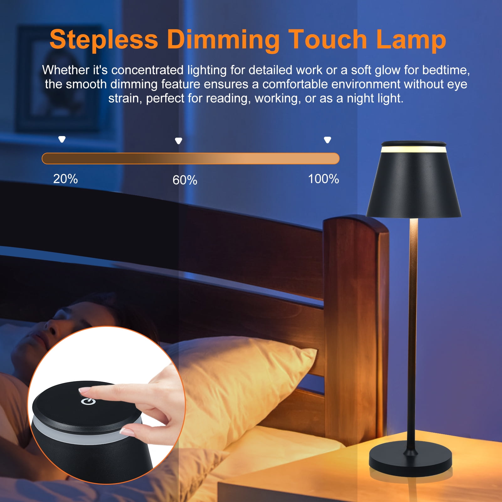 Desk lamp,Battery Bedside Lamp 15/30/60 5000mah Battery Lamp Led Color ...