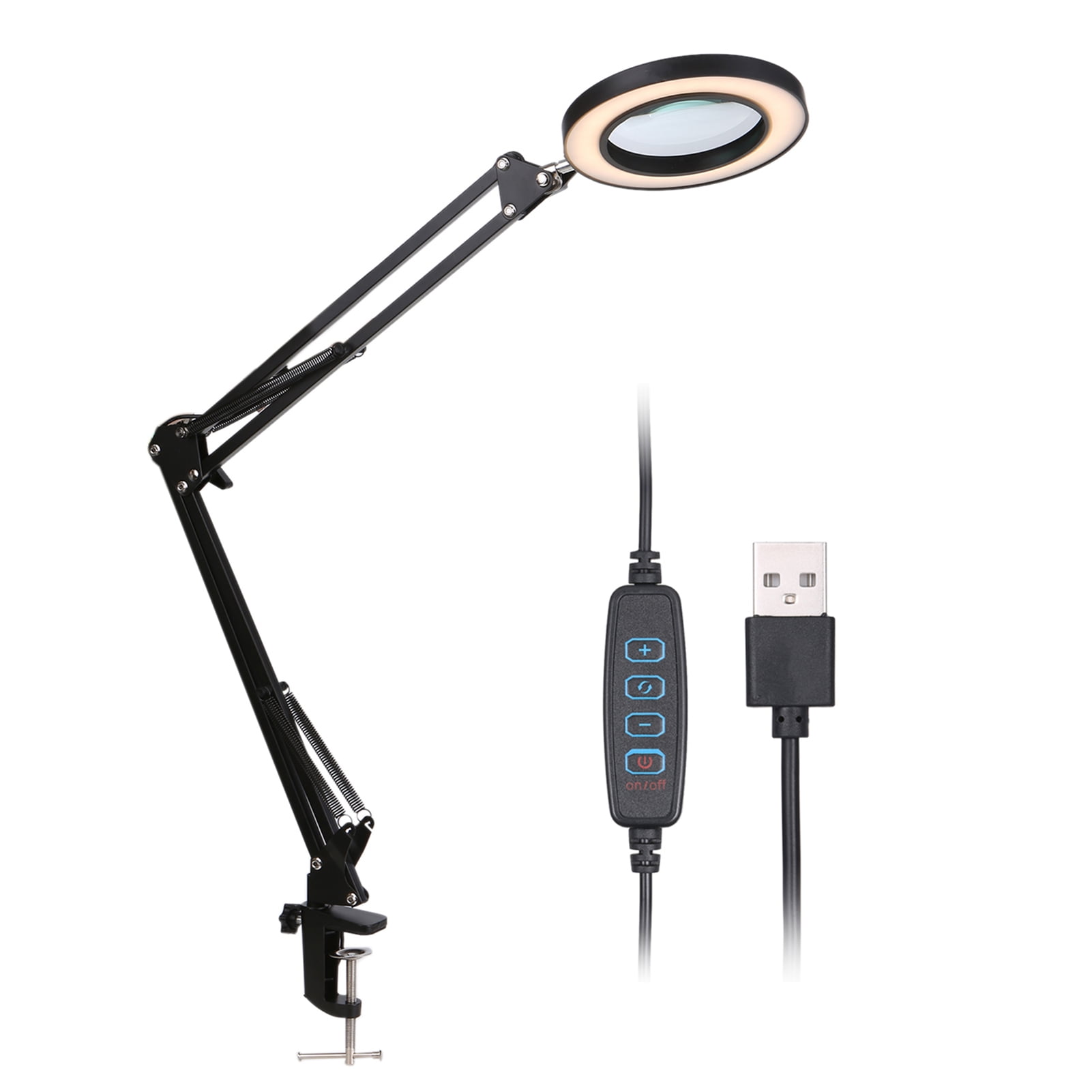 Desk lamp,Dimmable 3 Colors Clamp Clip 8x Clip 8x 10 Colors Temperature ...