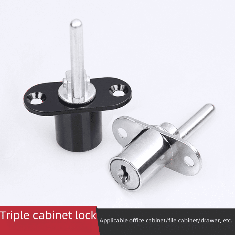 Desk three interlocking triple drawer lock head file cabinet lock one ...
