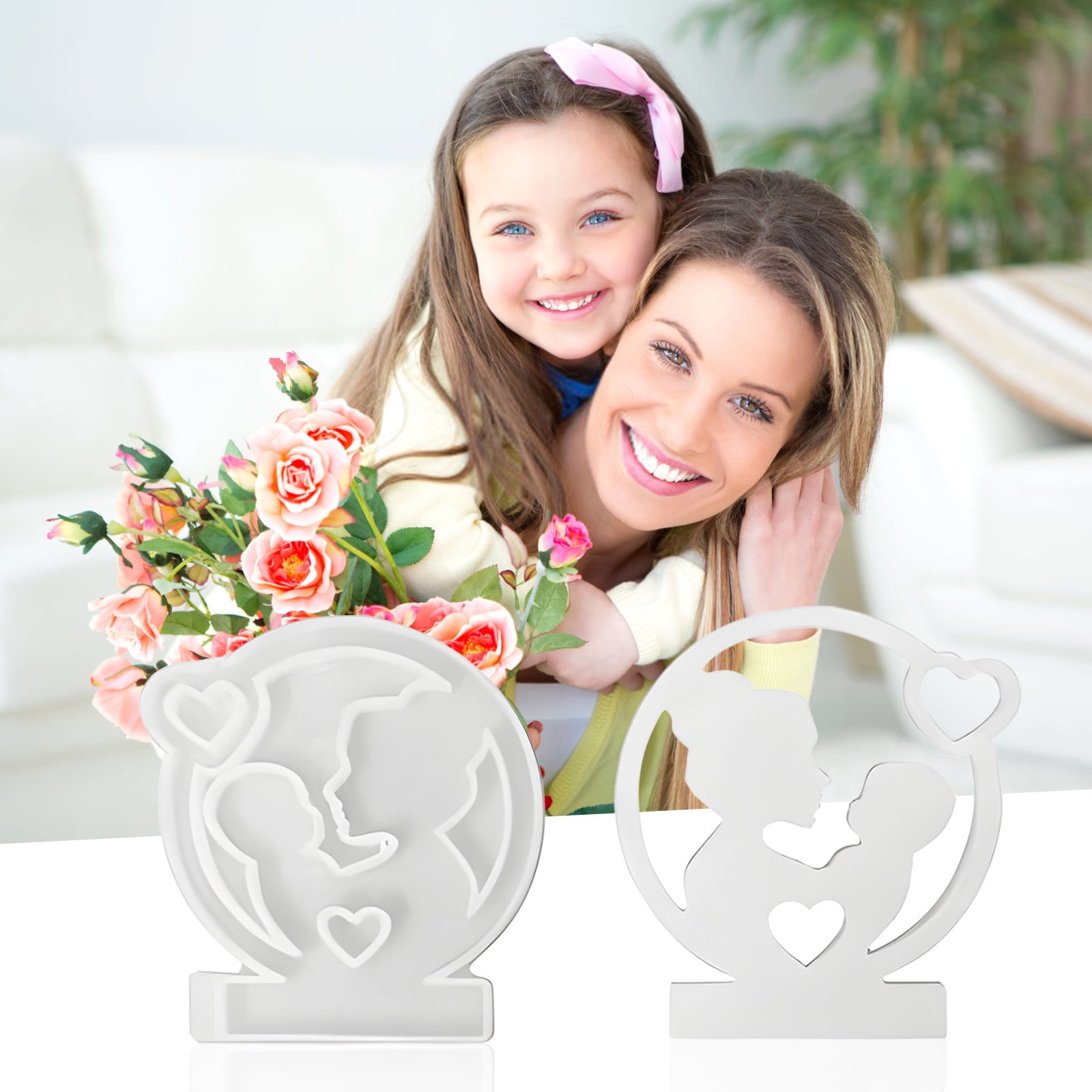 DeskAKBK® Circle Mother Holding A Child Decorative Ornament Candlestick ...