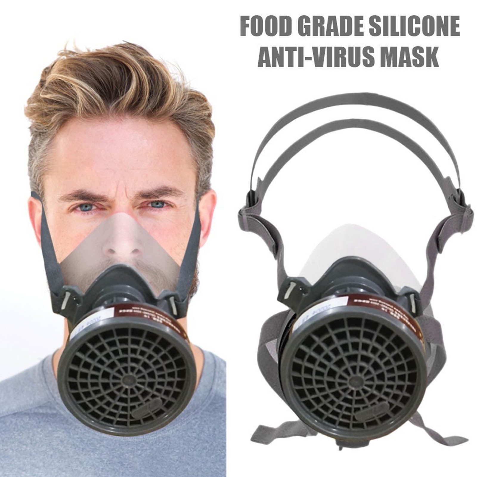 DeskAKBK Reusable Face Gas Mask Cover Paint Face Cover For Work ...