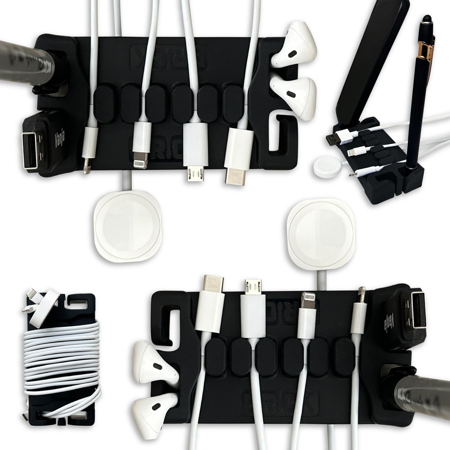 DeskBrick 2pk by CordBrick Heaviest Weighted Cord Organizer for Desktop ...