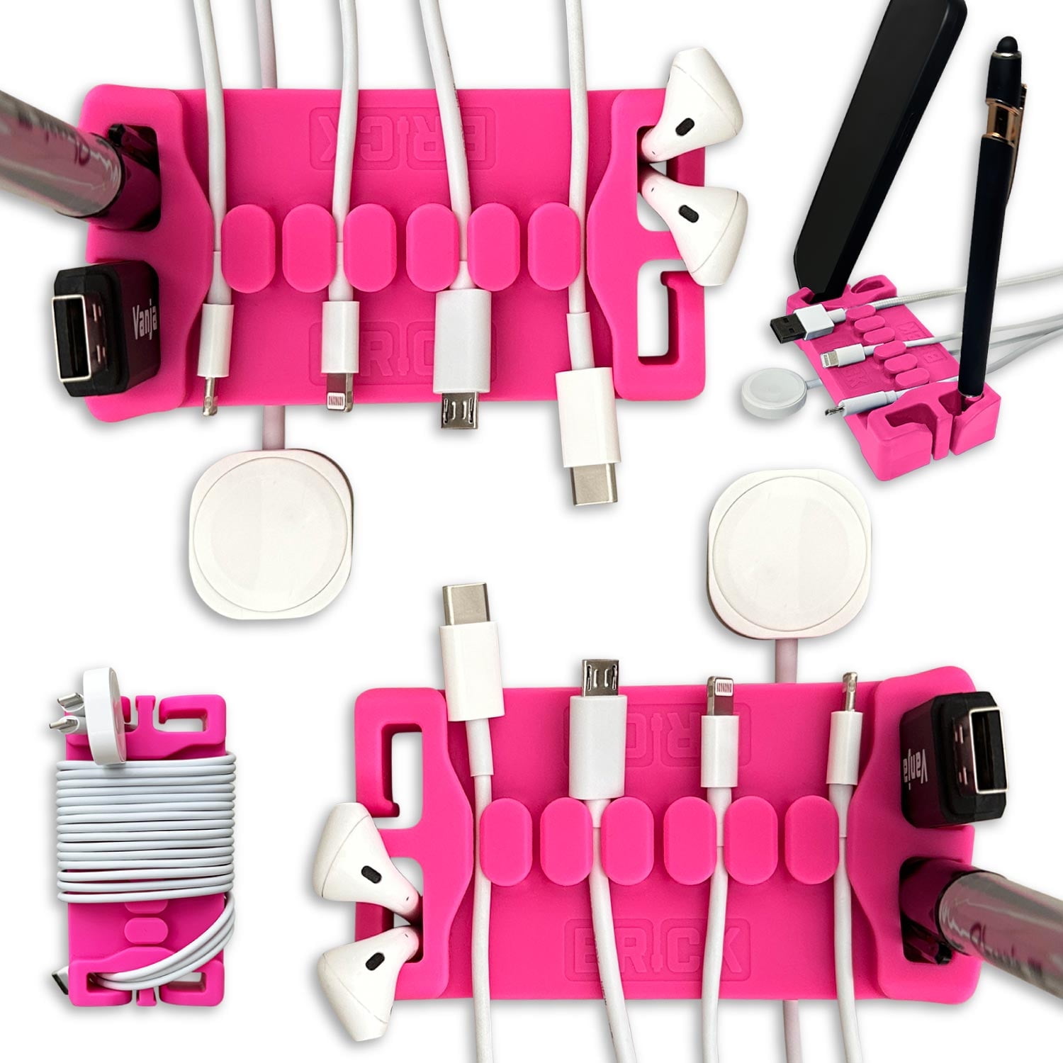 DeskBrick 2pk by CordBrick Heaviest Weighted Cord Organizer for Desktop ...