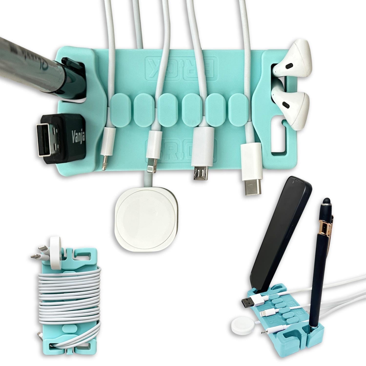 CordBrick DeskBrick Heaviest Weighted Cable Organizer for Desktop ...