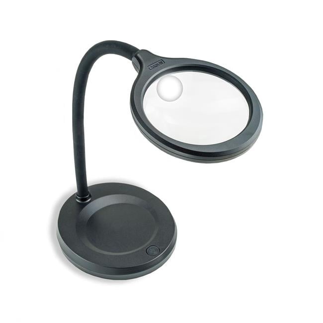 DeskBrite300 COB LED Lighted 2X Aspheric Magnifier & Desk Lamp with 5X ...