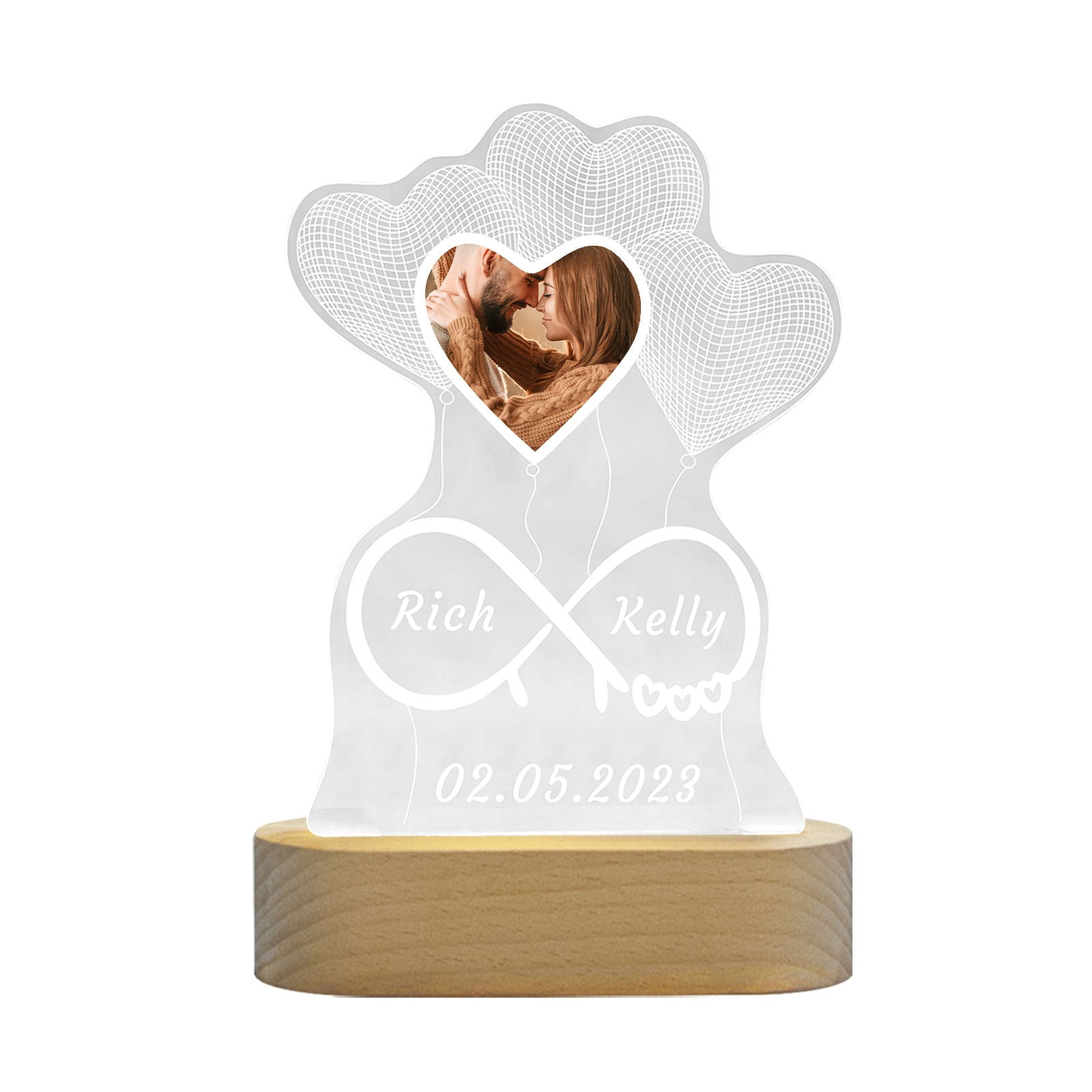 DeskTop Ornament - Custom Plaque Picture Frame DIY Acrylic Wooden ...