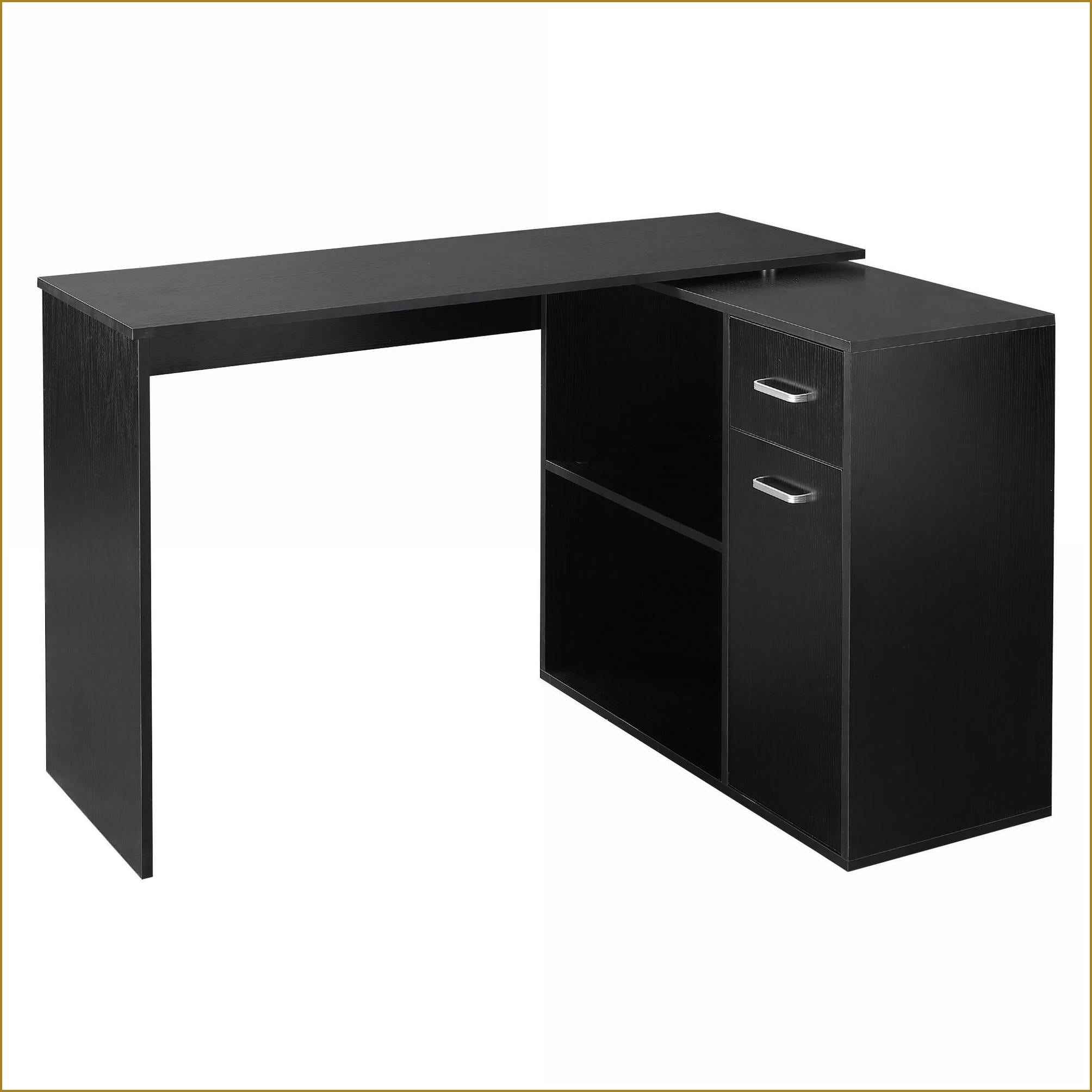 Desks, 180° Rotating L-Shaped Corner Desk with Storage, Drawer ...