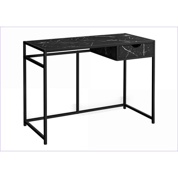 Desks, 42" L Contemporary Computer Desk with Storage Drawer, Black ...