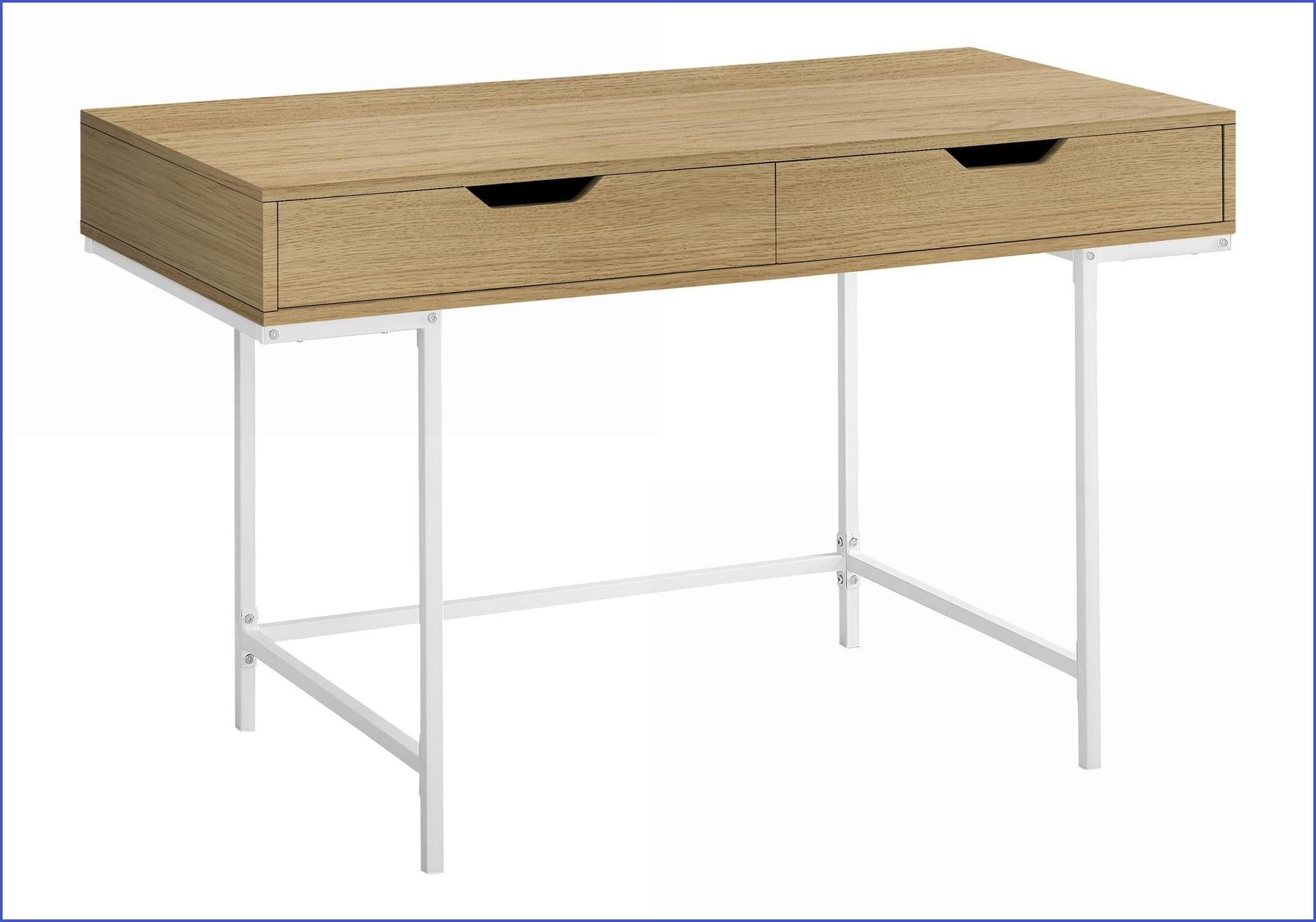 Desks: 47.25”L Modern Computer Desk with Storage Drawers, Natural ...