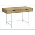 Desks: 47.25”L Modern Computer Desk with Storage Drawers, Natural ...