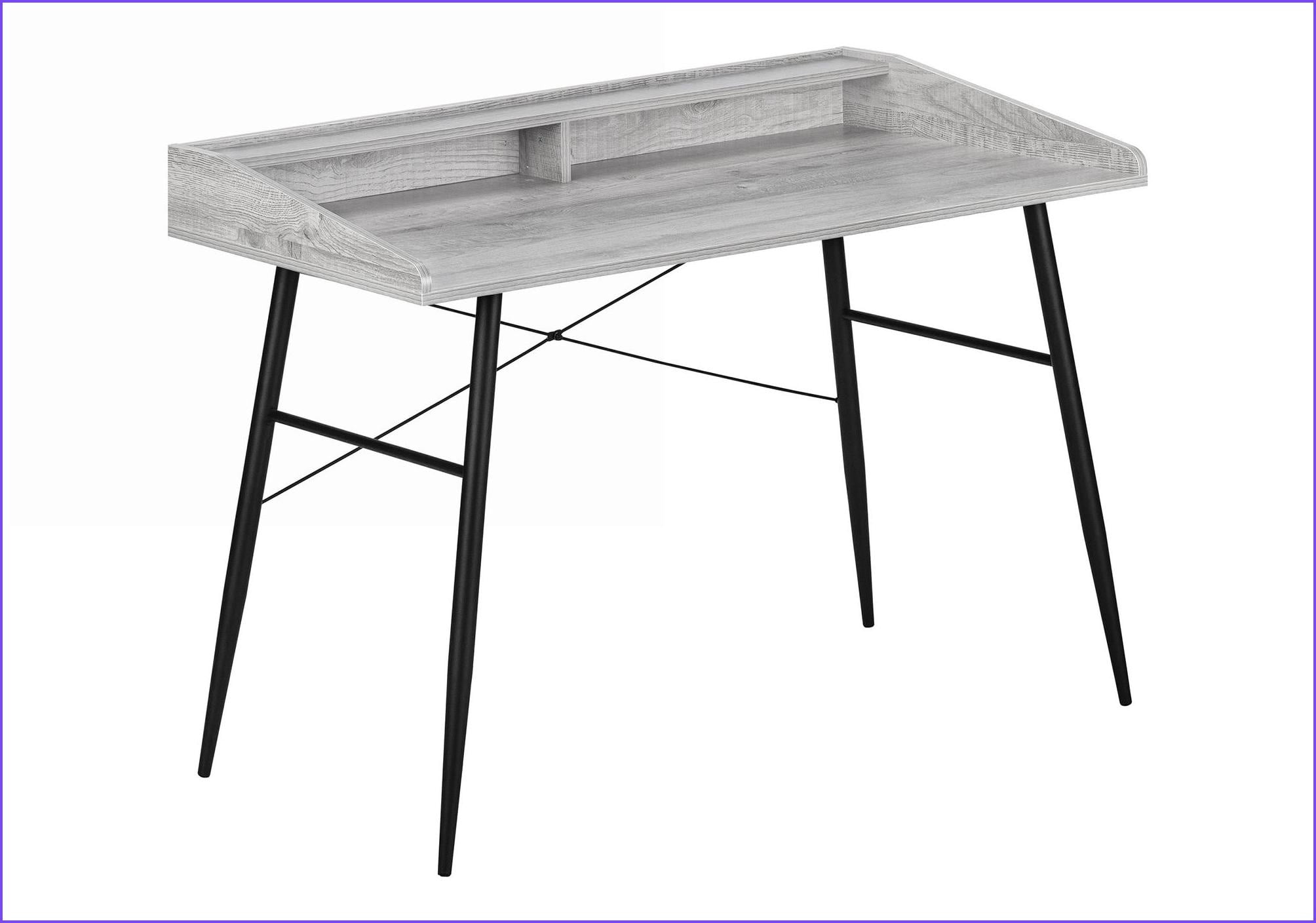 Desks, 47.25" L Modern Home Office Desk with Storage Cubbies, Grey ...