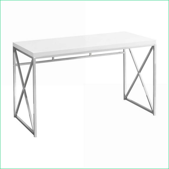 Desks, 47 Inch Modern Contemporary Home Office Computer Desk – Glossy ...