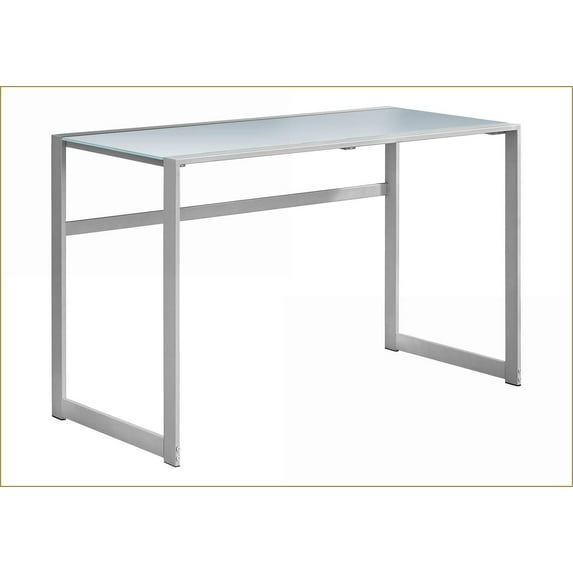 Desks, 48" Home Office Computer Desk, Modern Contemporary, Frosted ...