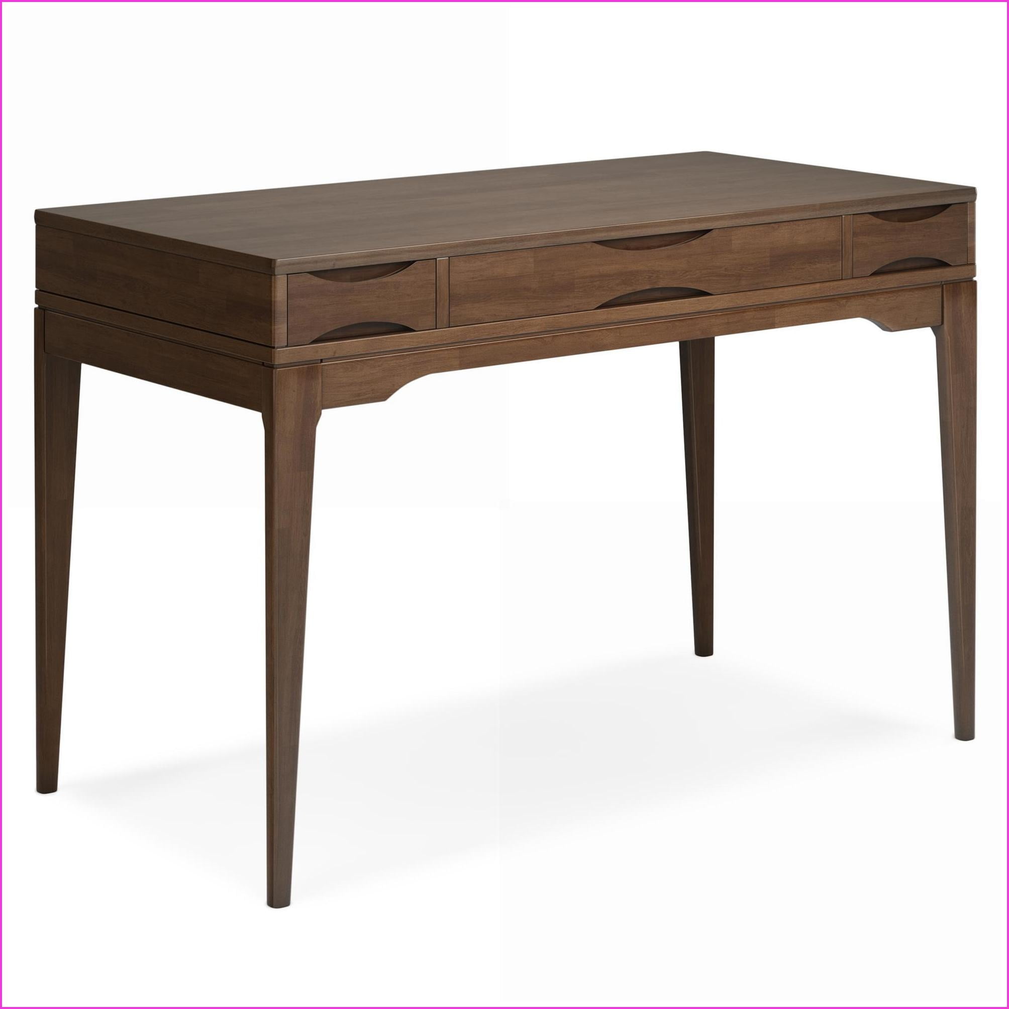 Desks, 48 Inch Wide Mid-Century Modern Solid Hardwood Small Desk with ...