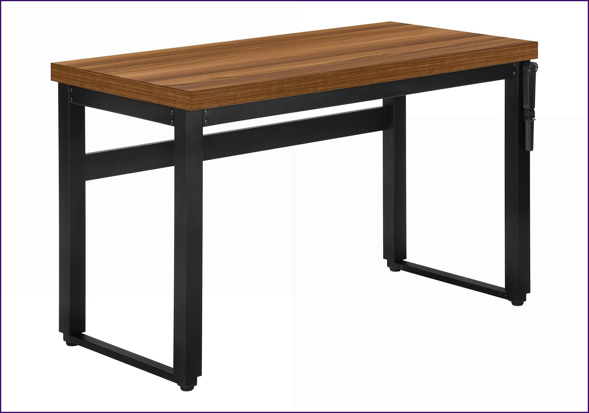 Desks, 48” L Height Adjustable Modern Computer Desk, Walnut Laminate ...