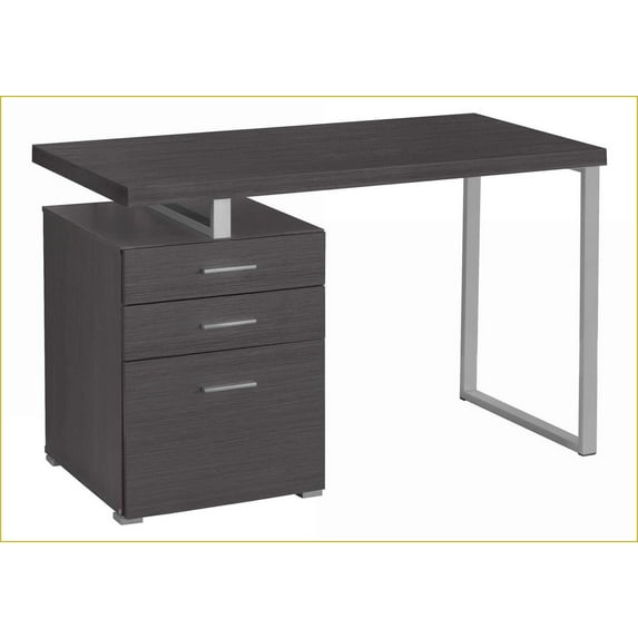 Desks: 48"L Modern Computer Desk with Reversible Setup & Storage ...