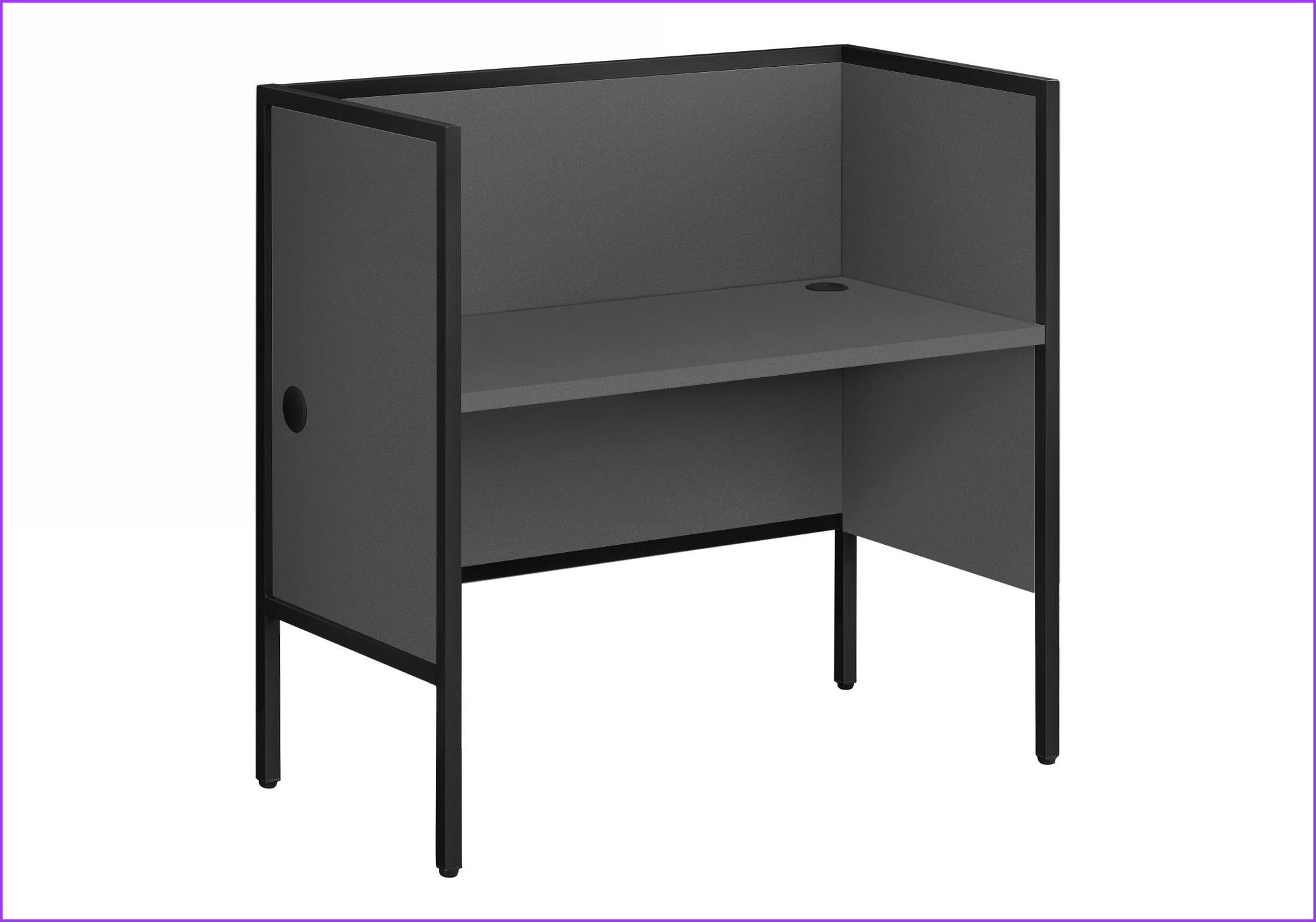Desks, 48” L Modern Office Cubicle with Privacy Panel, Cable Management ...
