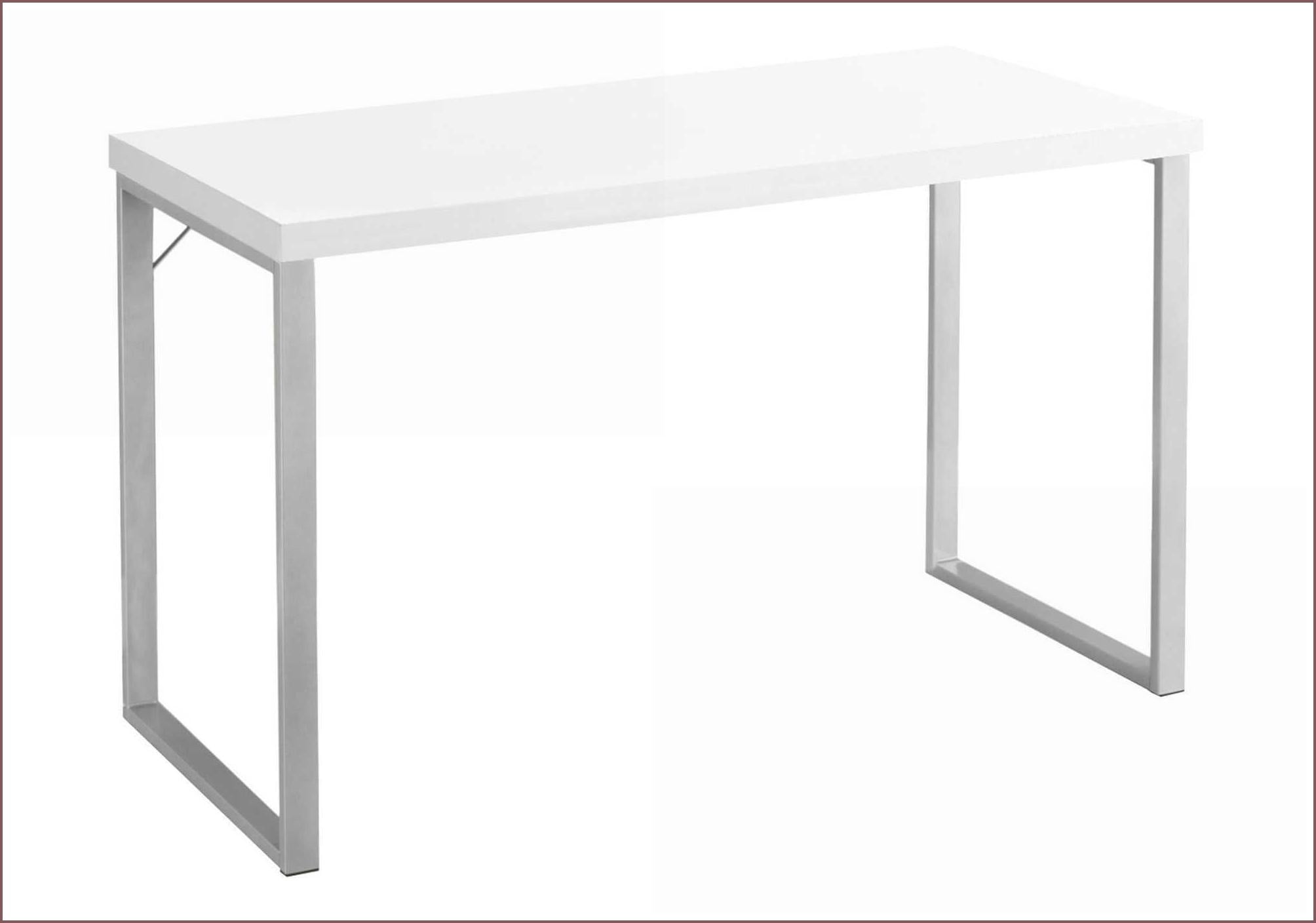 Desks, 48” Modern Home Office Computer Desk – White Laminate Top, Grey ...