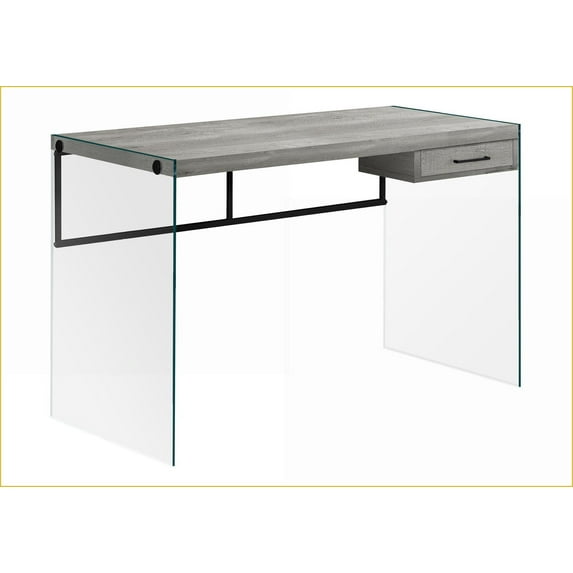 Desks | 48” Modern Home Office Computer Desk with Storage Drawer | Grey ...