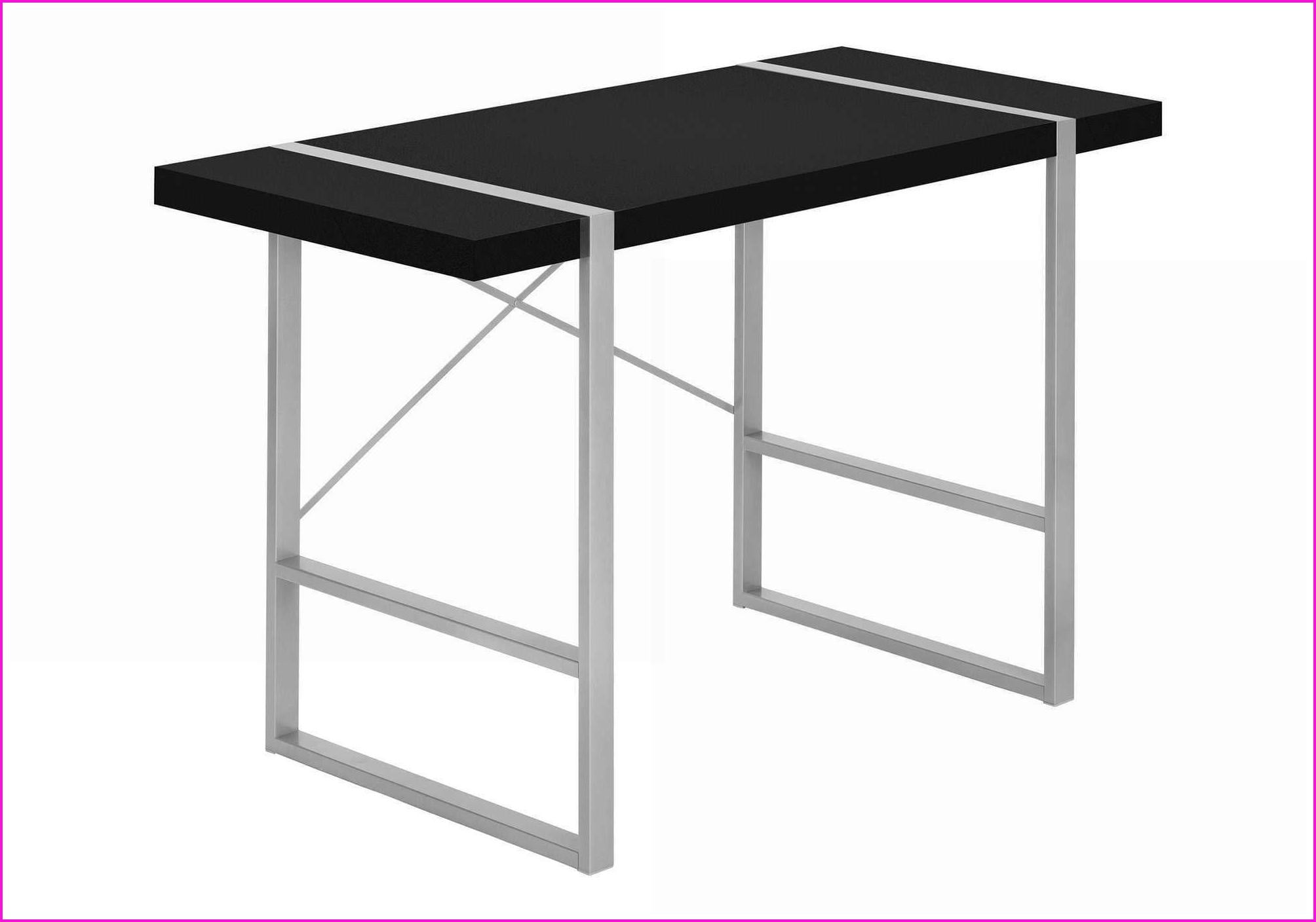Desks, 49”L Industrial Computer Desk with X-Bar | Black Laminate, Grey ...