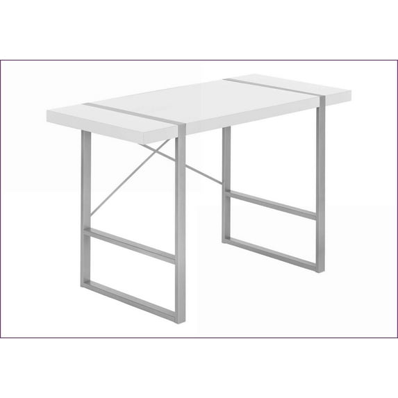 Desks, 49" L Modern Industrial Home Office Computer Desk | Grey Metal ...