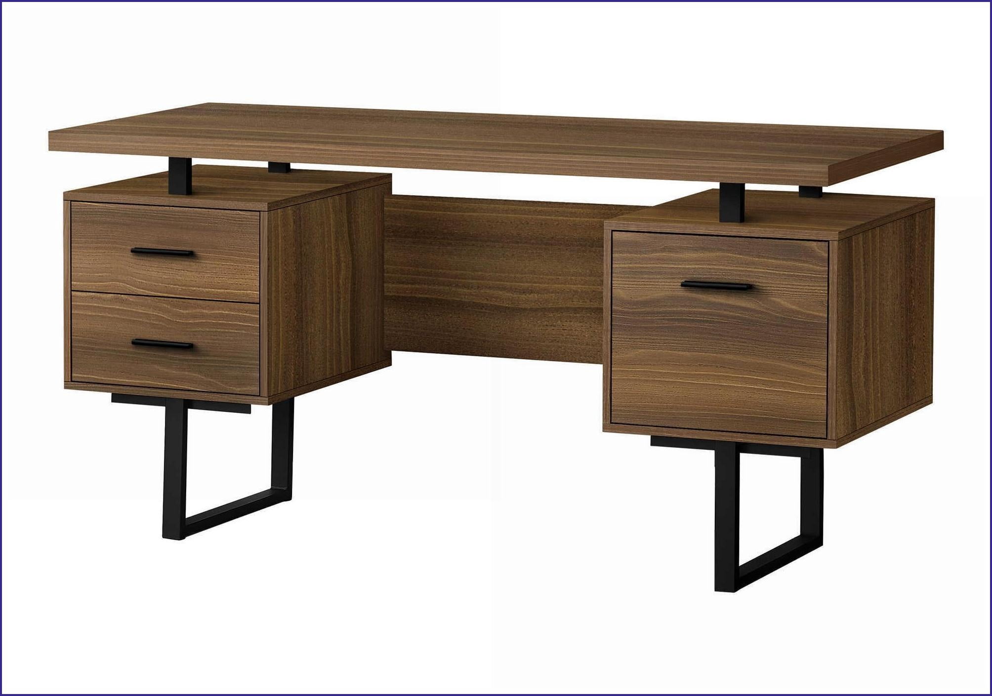 Desks | 60” Contemporary Home Office Computer Desk with Storage Drawers ...