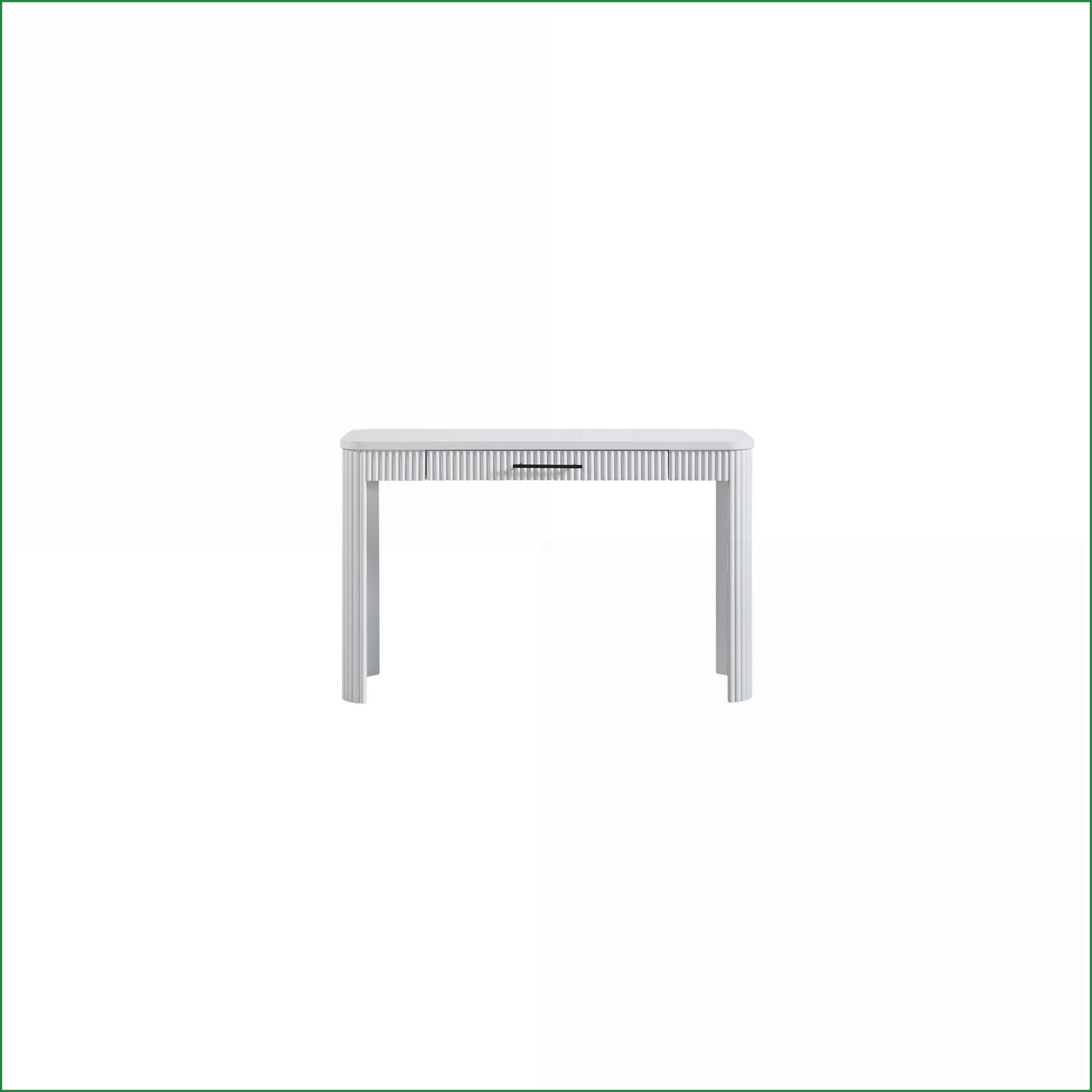 Desks | Casual Transitional Writing Desk with 1 Storage Drawer & Reeded ...