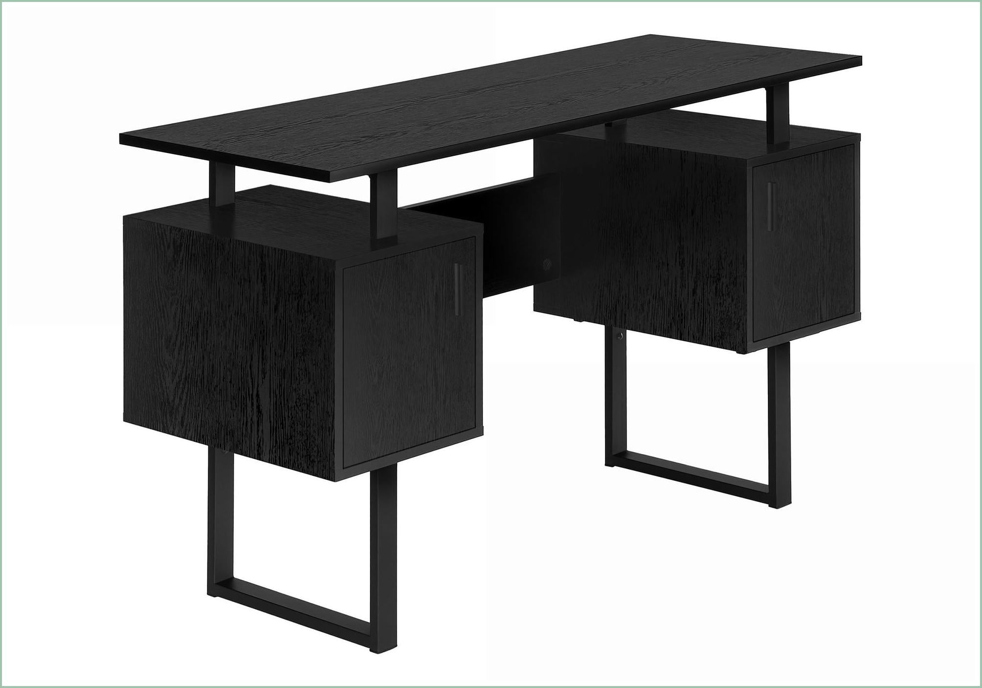 Desks, Contemporary Mid-Century 48” Wide Computer Desk with Storage ...