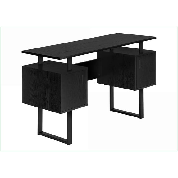 Desks, Contemporary Mid-Century 48” Wide Computer Desk with Storage ...