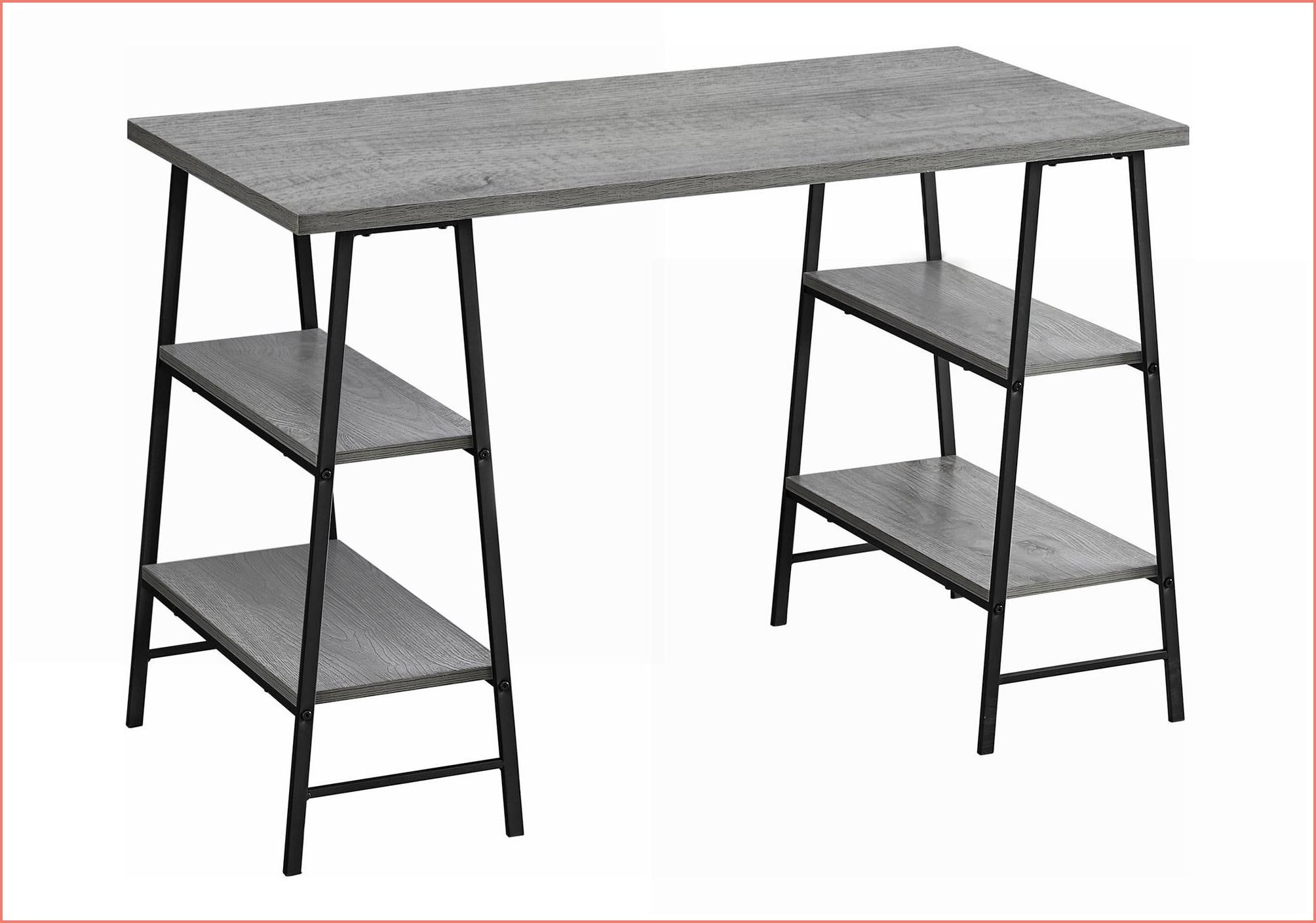 Desks | Industrial 48” Home Office Computer Desk with Storage Shelves ...
