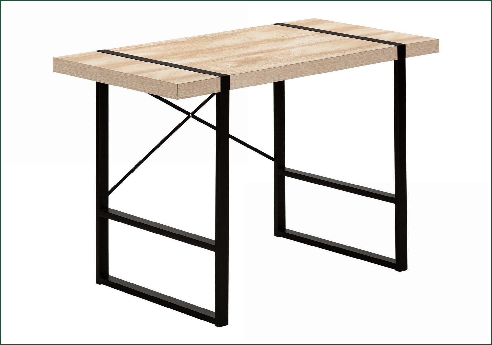 Desks, Industrial 49” L Computer Desk, Natural Wood-Look Laminate Top ...