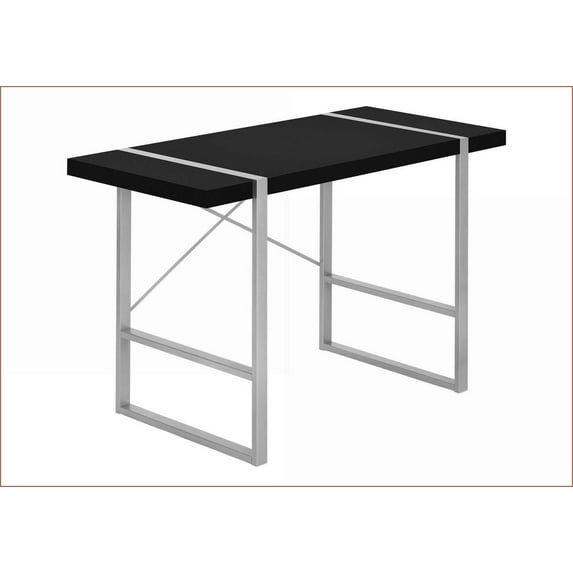 Desks, Industrial 49”L Home Office Computer Desk with Black Laminate ...