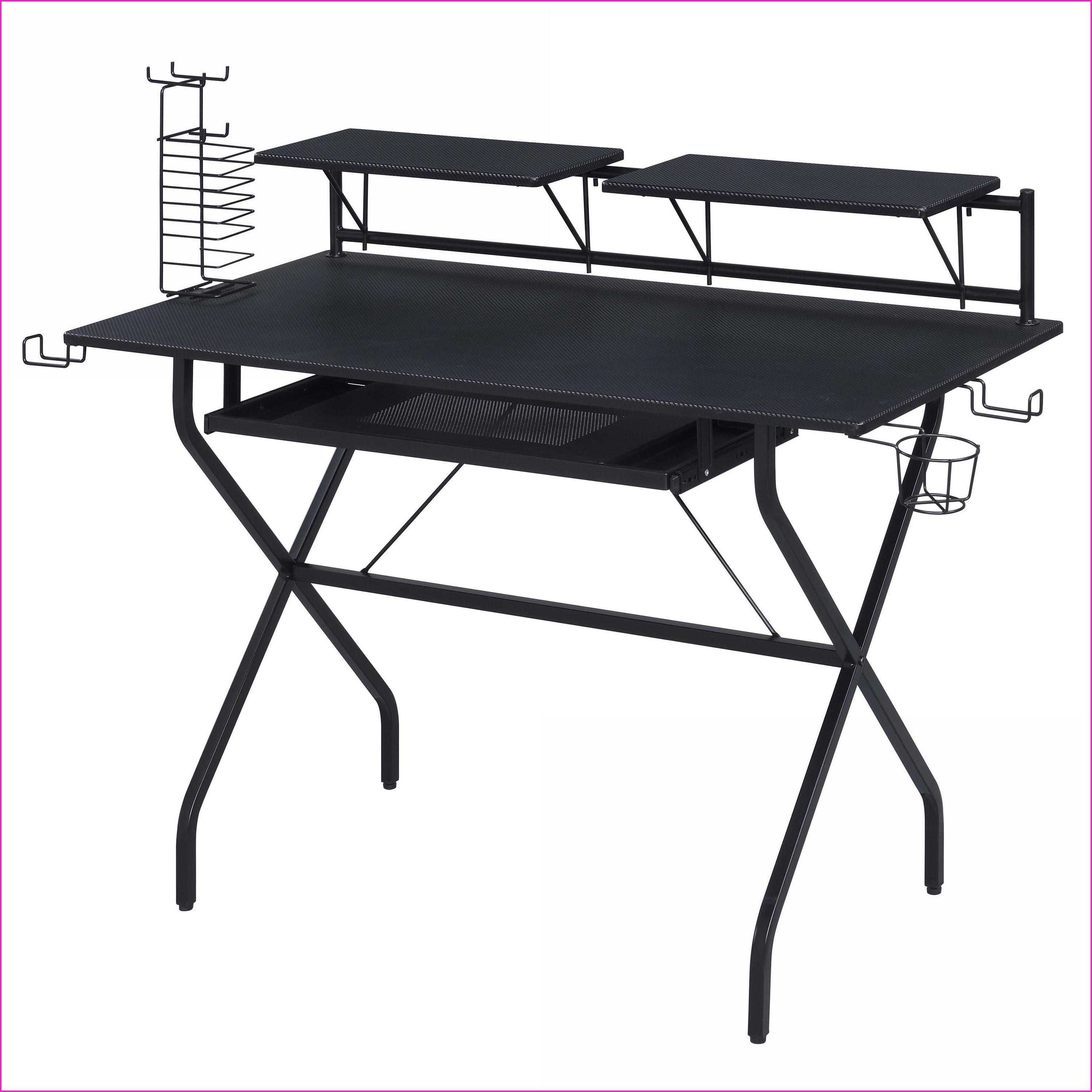 Desks, Industrial Computer Desk with Keyboard Tray, Headset Hooks ...