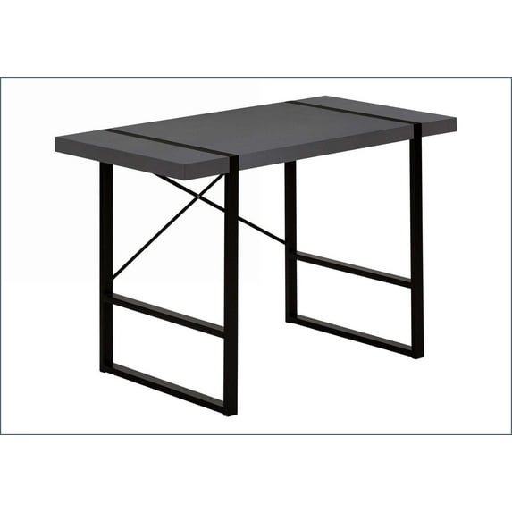 Desks, Industrial Modern 49” L Home Office Laptop Desk, Grey Laminate ...