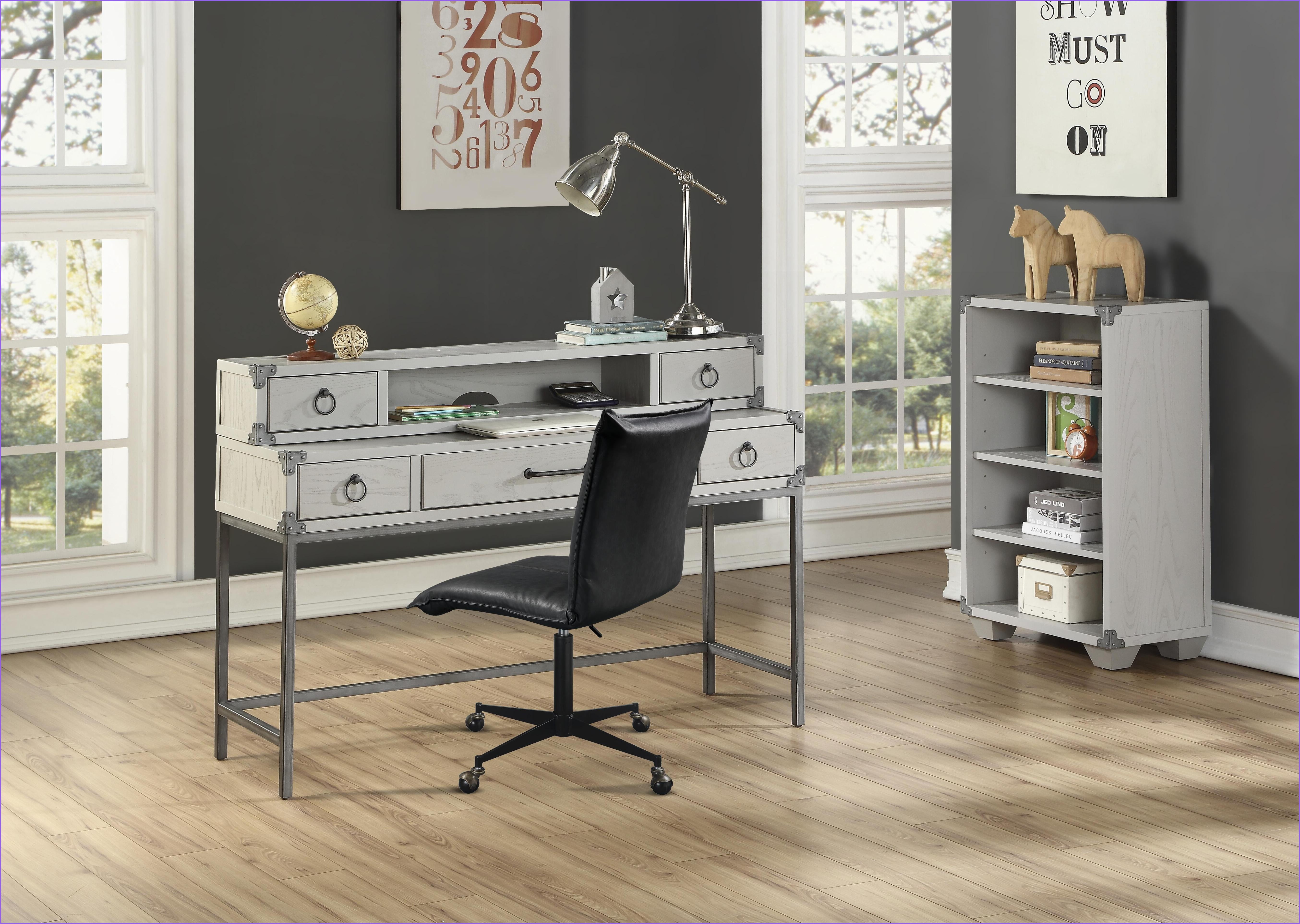 Desks, Modern Industrial Writing Desk with 3 Drawers & Smooth Glides ...