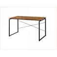 Desks: Industrial Style Solid Wood Writing Desk with Open Metal Frame ...