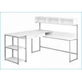 Desks, L-Shape Corner Home Office Desk with Storage, Modern White ...