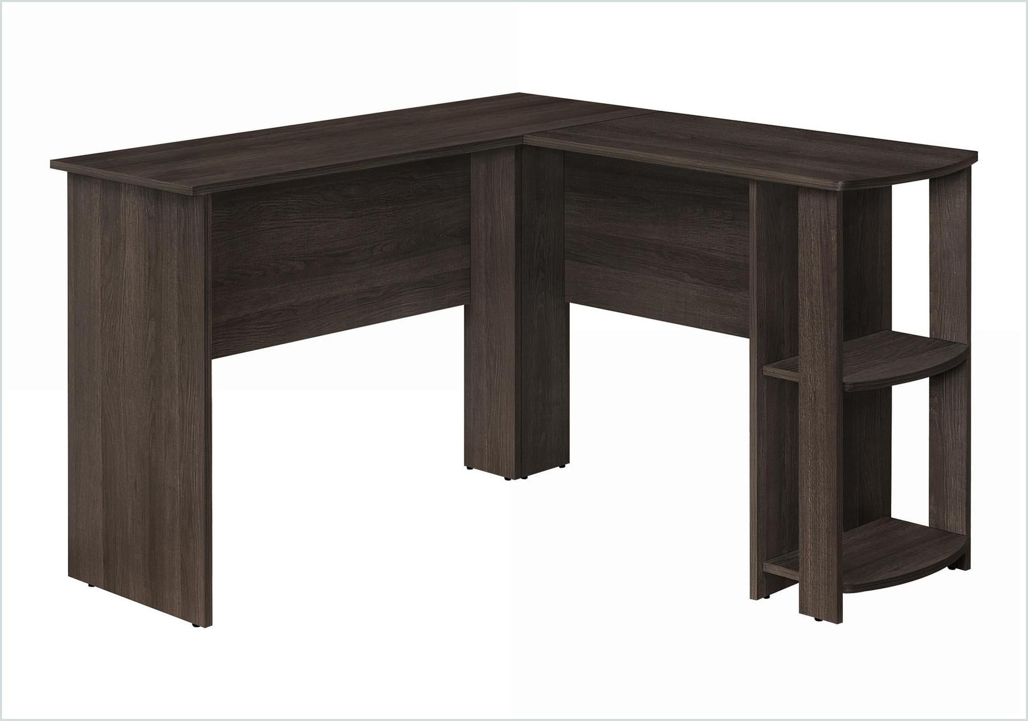 Desks | L-Shaped Computer Desk 47”x47”, Modern Brown Laminate with ...