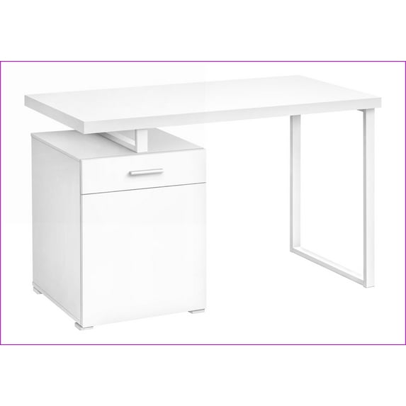 Desks | Modern 48-Inch Computer Desk with Adjustable Storage & Drawer ...