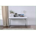 Desks Modern 54”L Computer Desk with USB Plugins & Low Profile Drawers ...