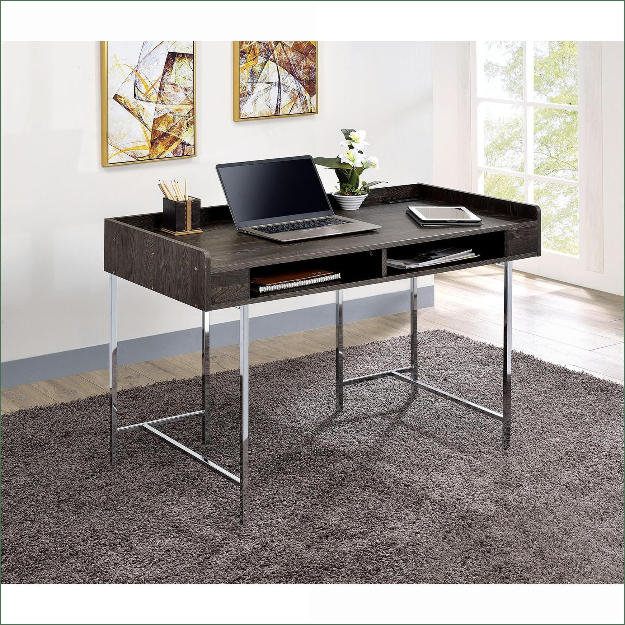Desks, Modern Contemporary Computer Desk with USB Ports & Storage ...