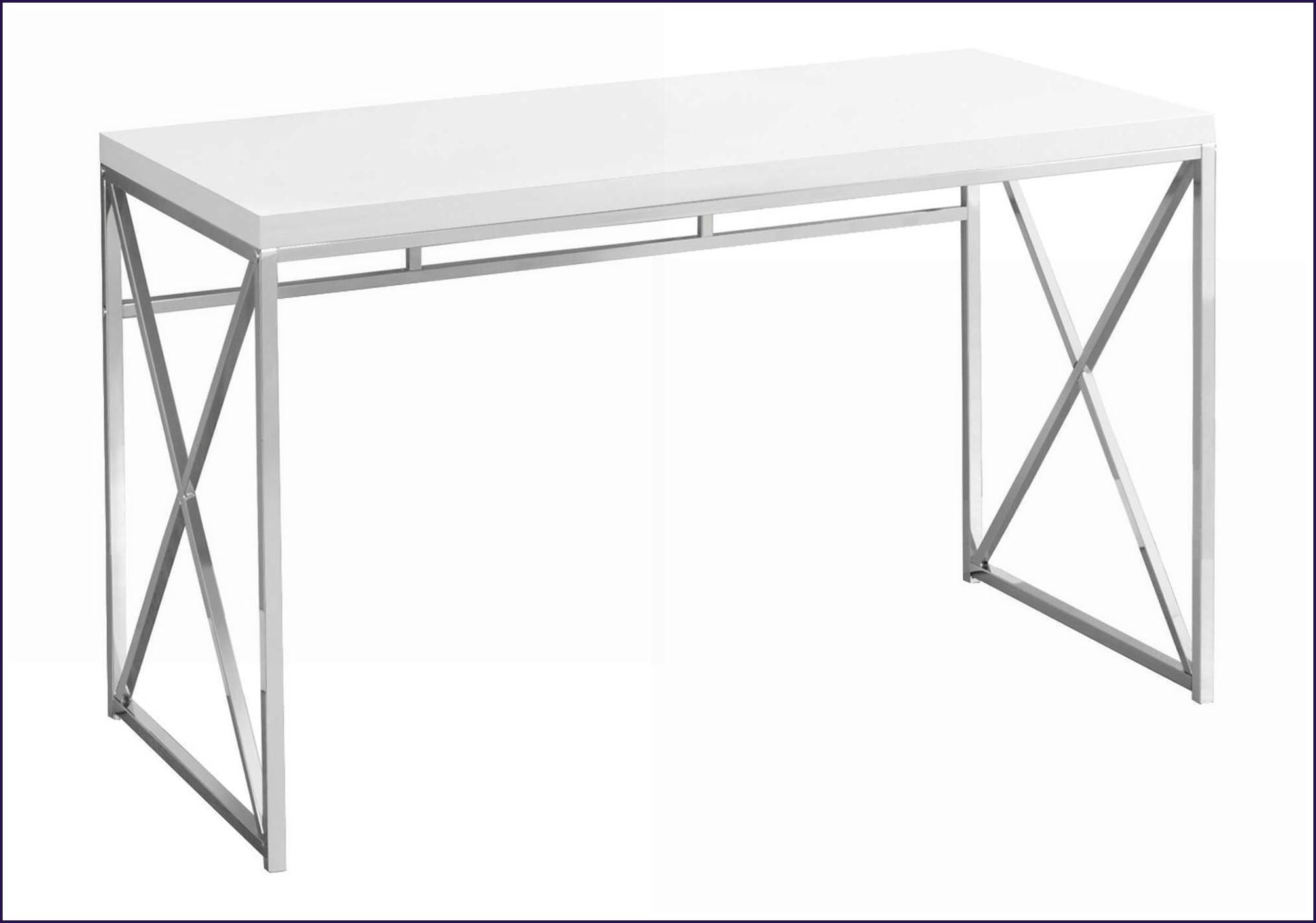 Desks, Modern Contemporary Home Office Computer Desk with Glossy White ...