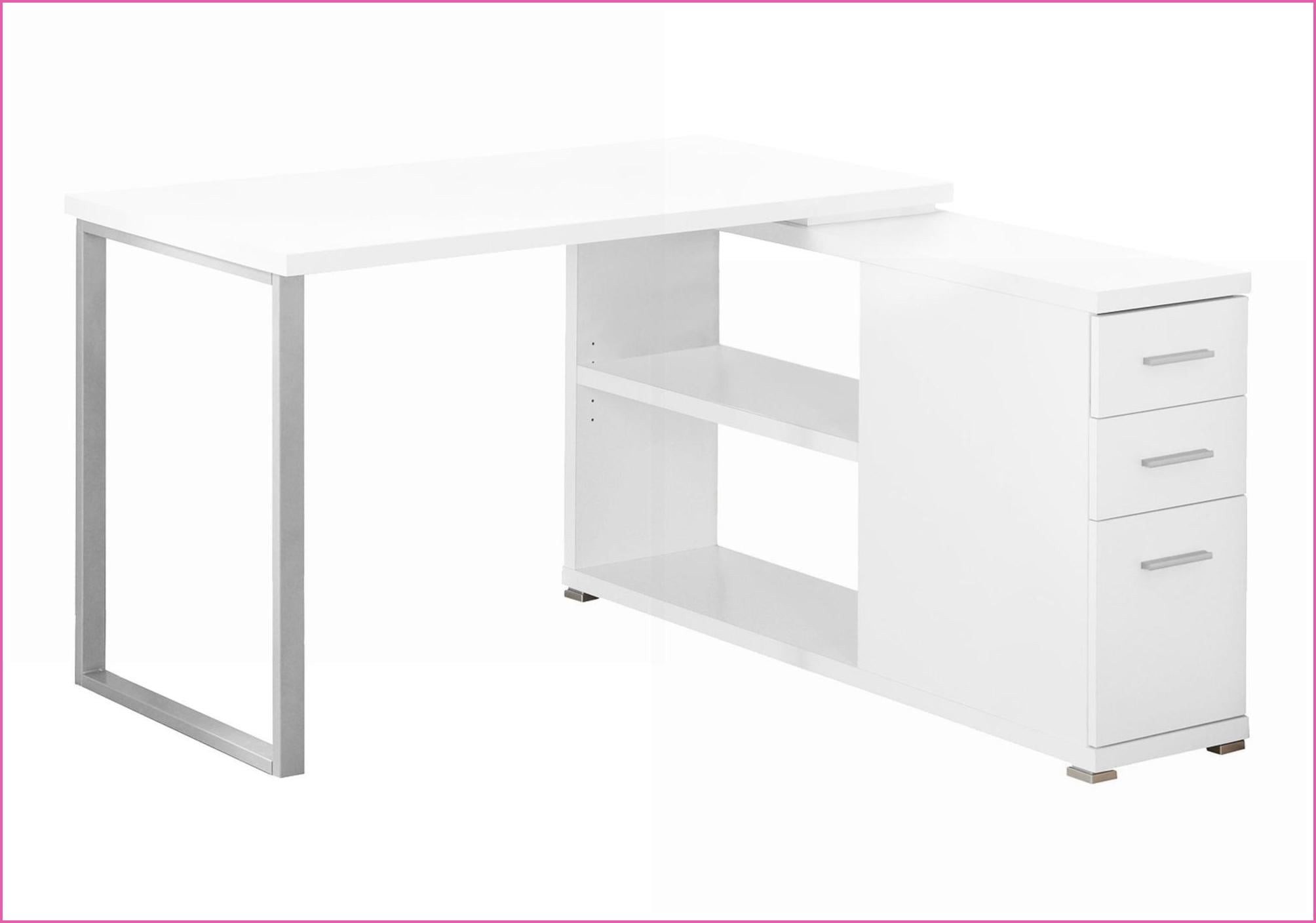 Desks, Modern L-Shaped Corner Computer Desk, Left/Right Setup, White ...