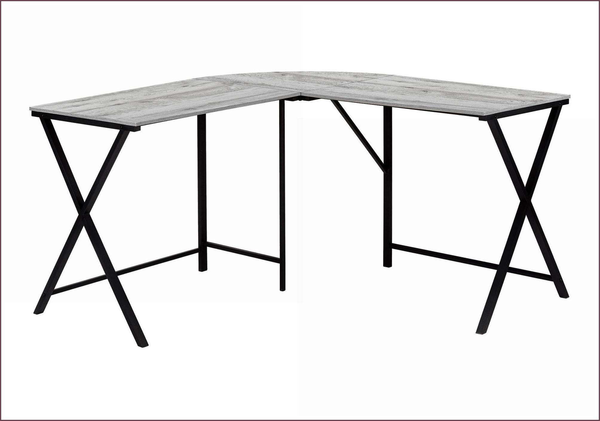 Desks, Modern L-Shaped Corner Home Office Desk 55" | Grey Laminate ...