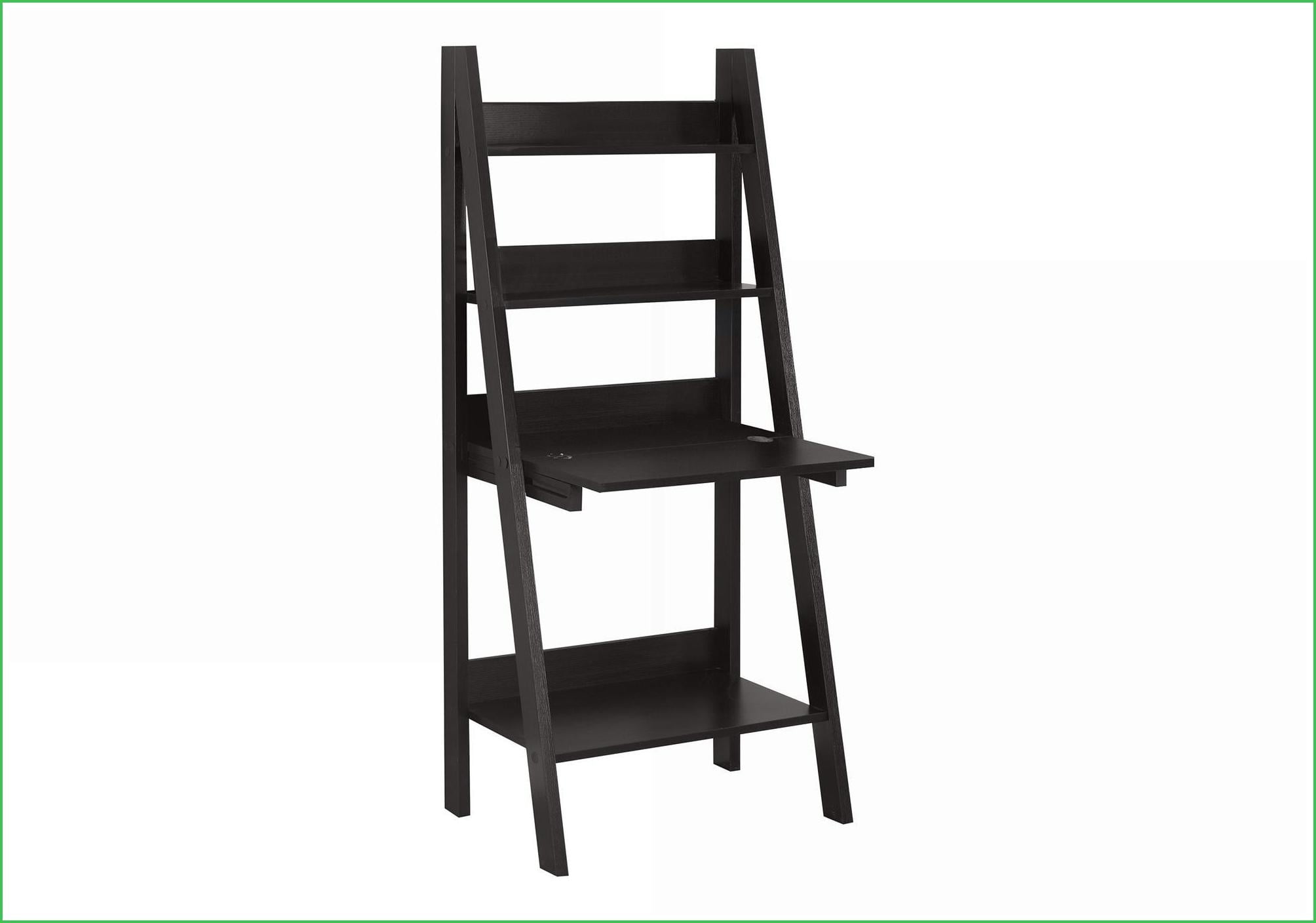 Desks | Modern Leaning Computer Desk with Storage Shelves, 61"H ...