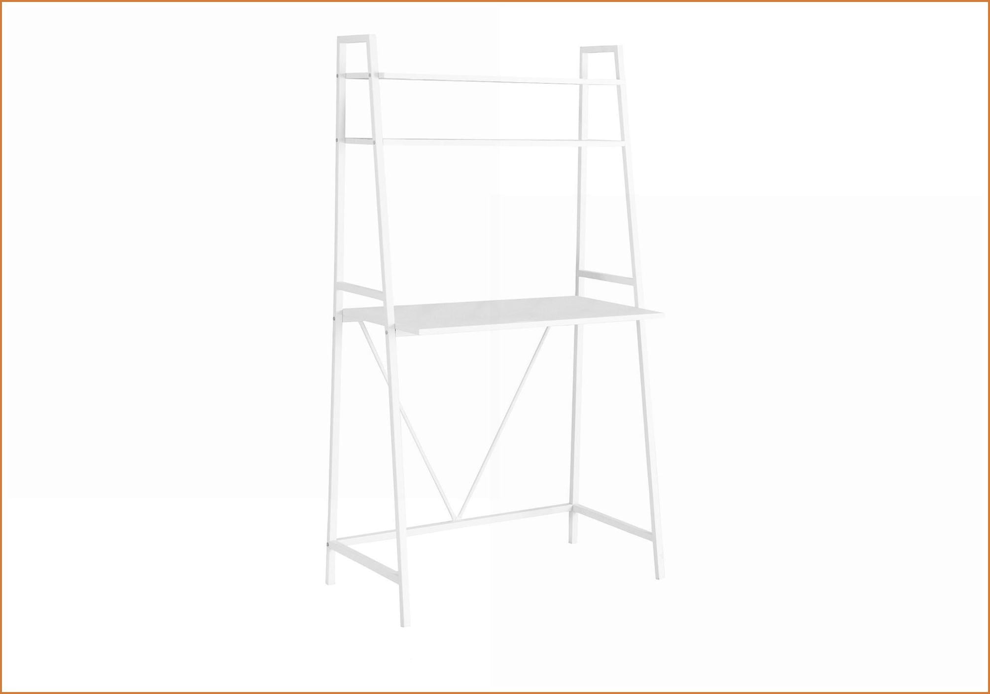 Desks, Modern Leaning Home Office Computer Desk with Ladder Storage ...