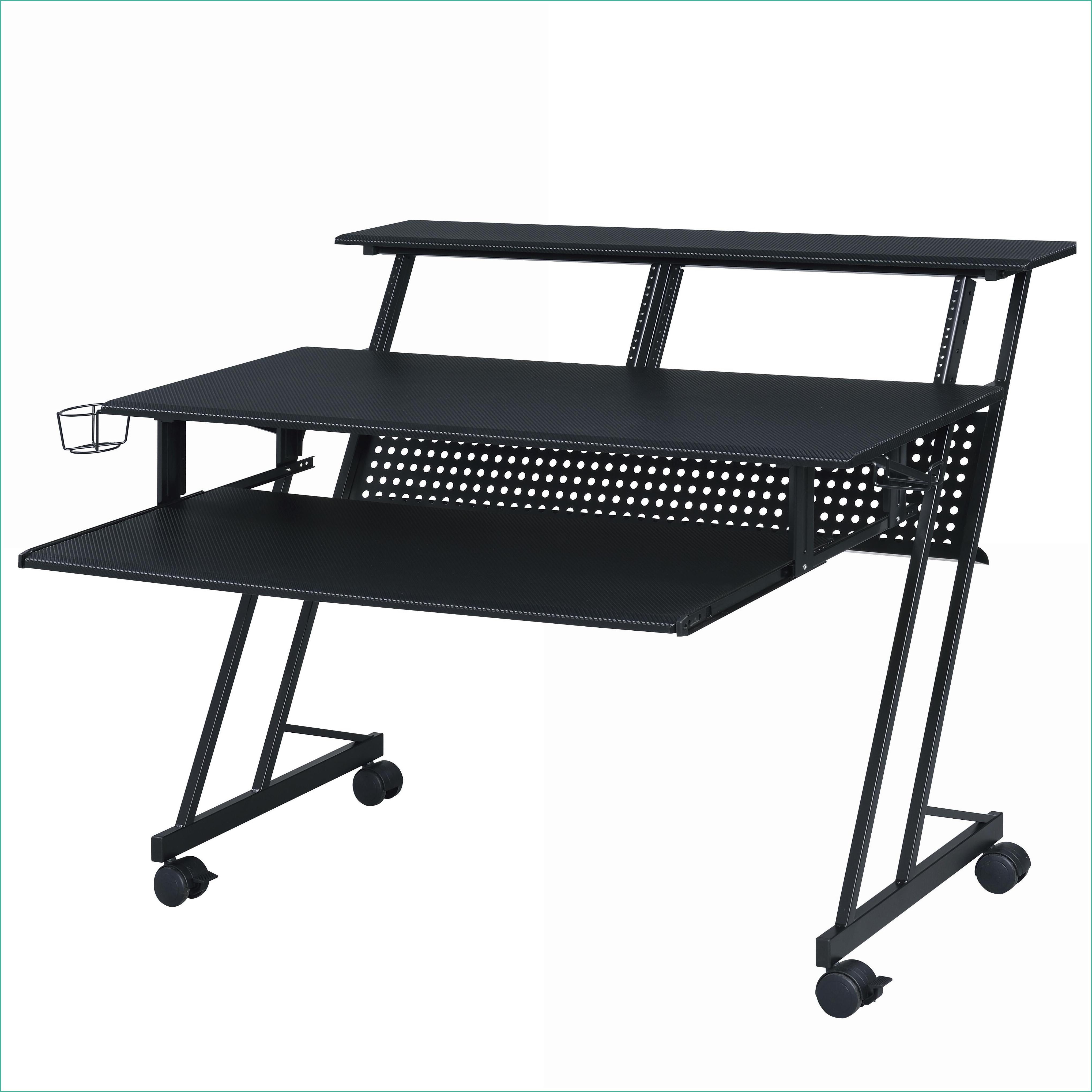 Desks: Modern Music Recording Studio Desk with Keyboard Tray, 47” Wide ...