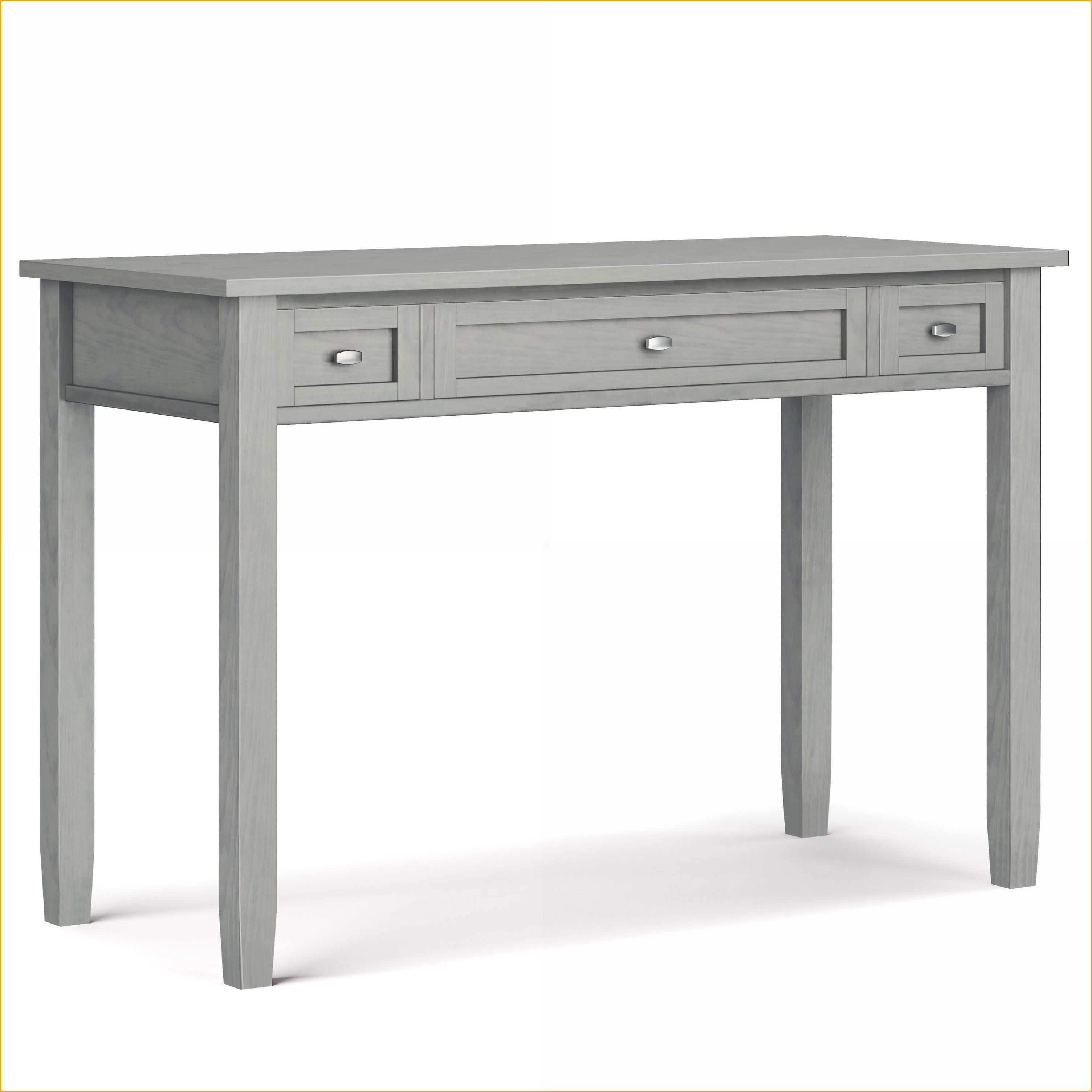 Desks, Transitional Shaker Solid Wood Desk with Storage & Keyboard Tray ...
