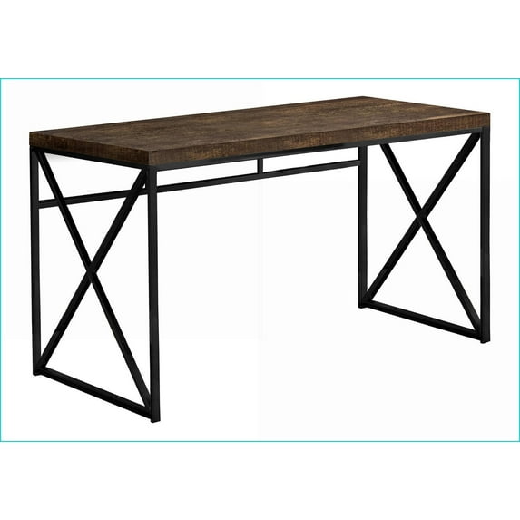 Desks for Home Office, 47 Inch Modern Computer Desk - Brown Laminate ...